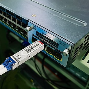 QSFPNESE 1.25G SFP 1000BASE-LX Transceiver, 1310nm SMF Module, up to 10KM/20KM, Compatible with Cisco GLC-LH-SMD, Meraki, D-Link, Supermicro, Fortinet, Ubiquiti, Netgear, Mikrotik,10pack