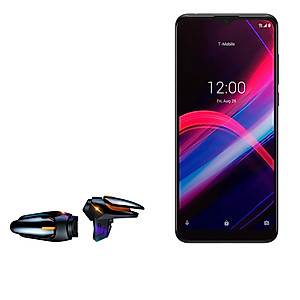 BoxWave Gaming Gear Compatible with T-Mobile REVVL 4+ - Touchscreen QuickTrigger Auto, Trigger Buttons Autofire Gaming Mobile FPS - Jet Black
