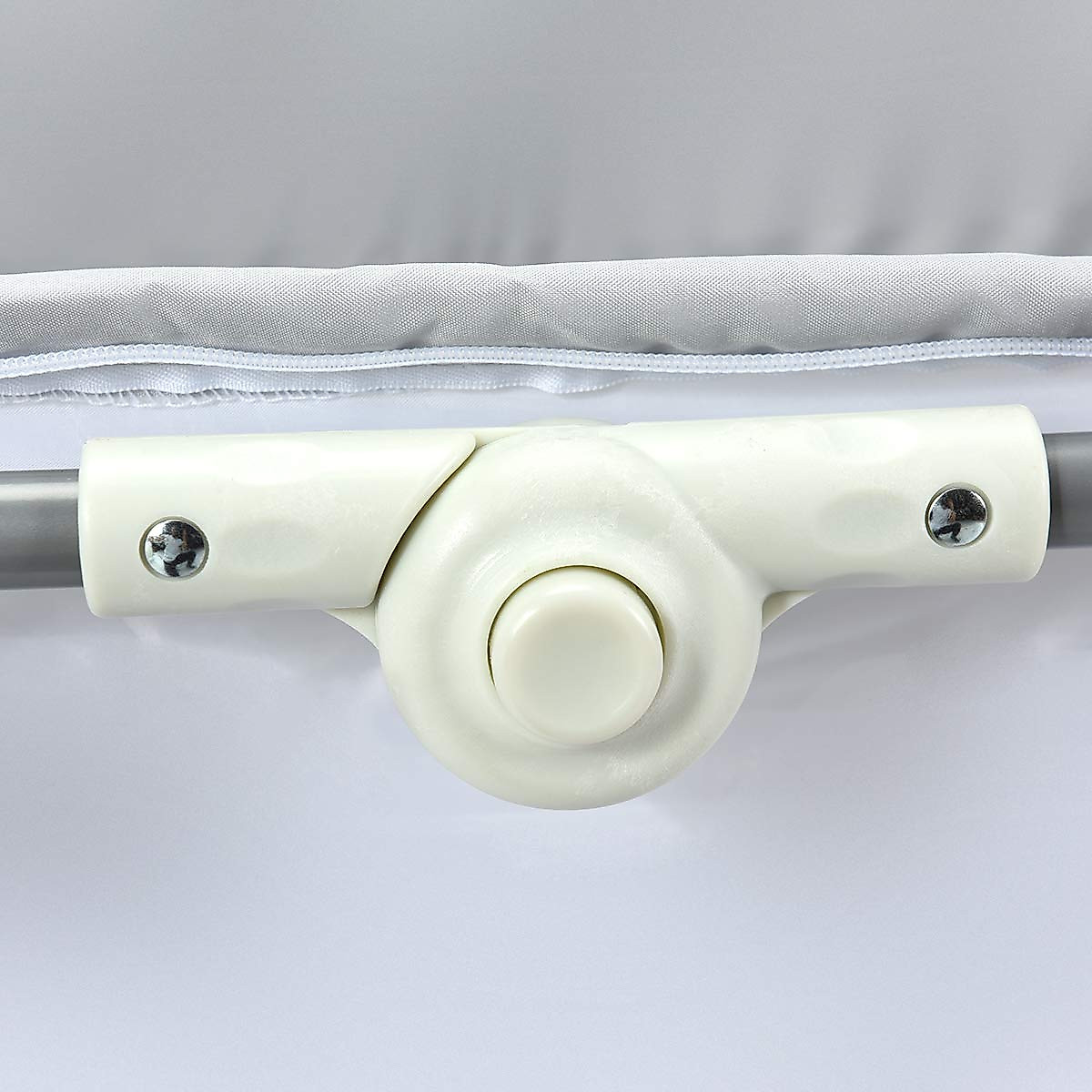 HONEY JOY Baby Travel Crib, Portable Pack and Play Travel Bassinet with Carry Bag, Lightweight Baby Playpen w/Washable Mattress, Side Zipper Door, Large Foldable Play-Yard for Infant Boy Girl (Sliver)