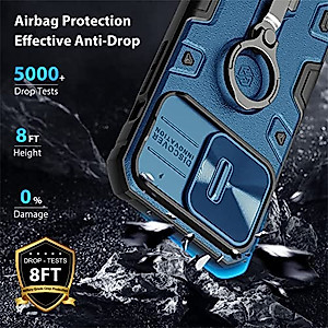 Wefor Case for iPhone 14 Pro Max Case with Stand, Slide Camera Cover, Military Grade Shockproof Portective Case Compatible with MagSafe Wireless Charger&Magnetic Car Mount Holder (Blue)