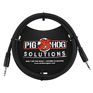 Pig Hog PX-T3503 3.5mm TRS Instrument Cable, 3 Feet