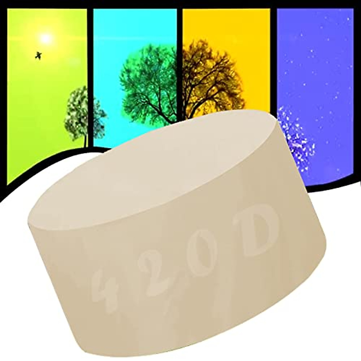 XYXH Round Patio Table and Chairs Cover 64" D x 31" H, Outdoor Garden Furniture Covers, Furniture Covers Waterproof, Heavy Duty Oxford Fabric Windproof, for All Weather Protection