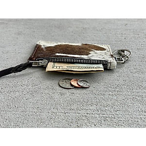 Chic Cowhide Keychain Wallet with Credit Card Holder, Coin Purse - Ideal Gifts for Her