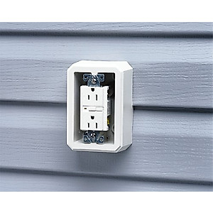 Arlington FS8171 Weatherproof Flanged Outlet Switch Box for Dutch Lap Siding, White, 1-Pack