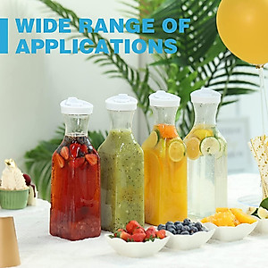 Laundry Detergent Dispenser Bottle 53oz with Label,4 Pack Liquid Laundry Dispenser,Plastic Detergent Dispenser for Laundry Room Organization and Storage,White Lid