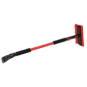 SubZero 14403 54" Snow Plow Snowbroom with Pivoting Head and Integrated Ice Scraper (Colors may vary)