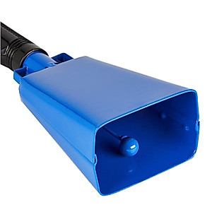 2 Pack 9-inch Cowbells for Sporting Events, Percussion Noise Makers with Handle for Football Games, Stadiums (Blue)