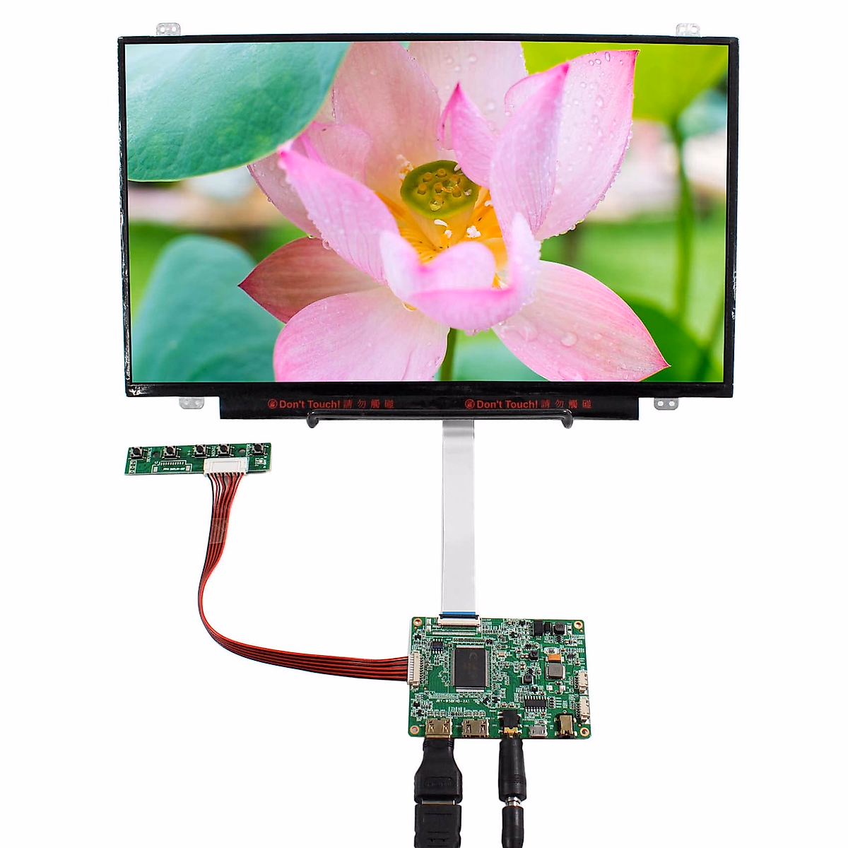 14 inch B140XTN03.3 1366x768 30pin eDP LCD Screen and 2mini HD-MI LCD Controller Board,with Location Holes