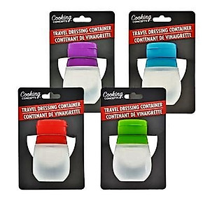 Guffman Small Travel Food Dressing Storage Silicone Bottle Containers, 3 Set