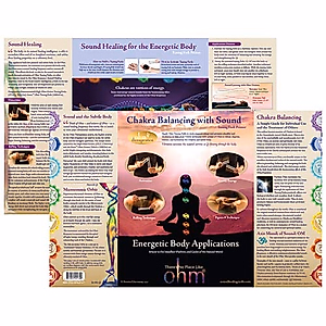CHAKRA BALANCING with SOUND Multiple Octave Ohm Tuning Fork Set for Energy Practitioners & Sound Therapy (272.2 + 544.4 + 1088.8 hz)