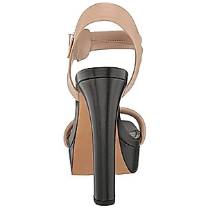DKNY Women's Comfortable Chic Shoe Jaysha Heeled Sandal, Gold Sand, 7.5