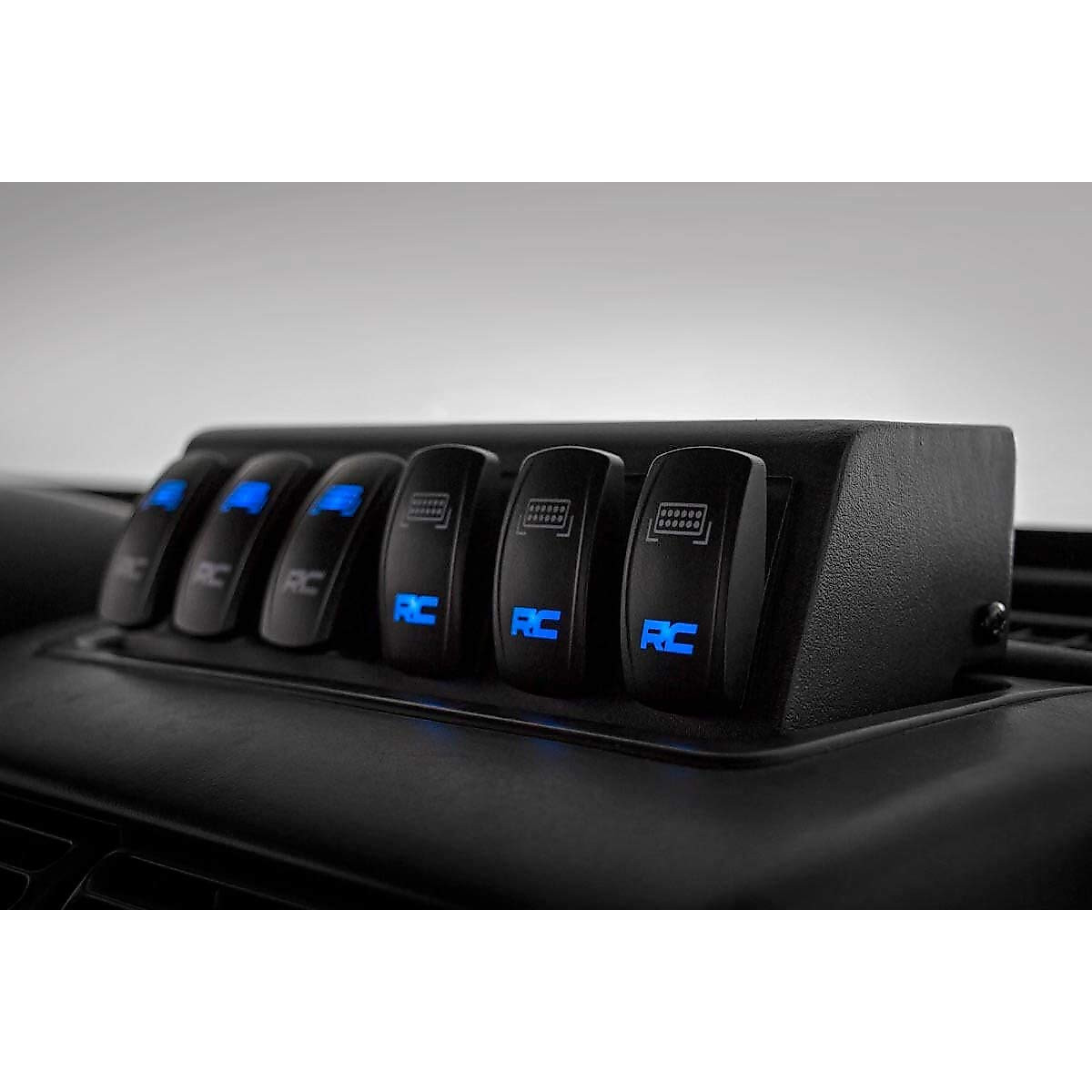 Rough Country 6 Button Multiple Light Controller for 97-06 Jeep TJ/LJ - 70956 , Black