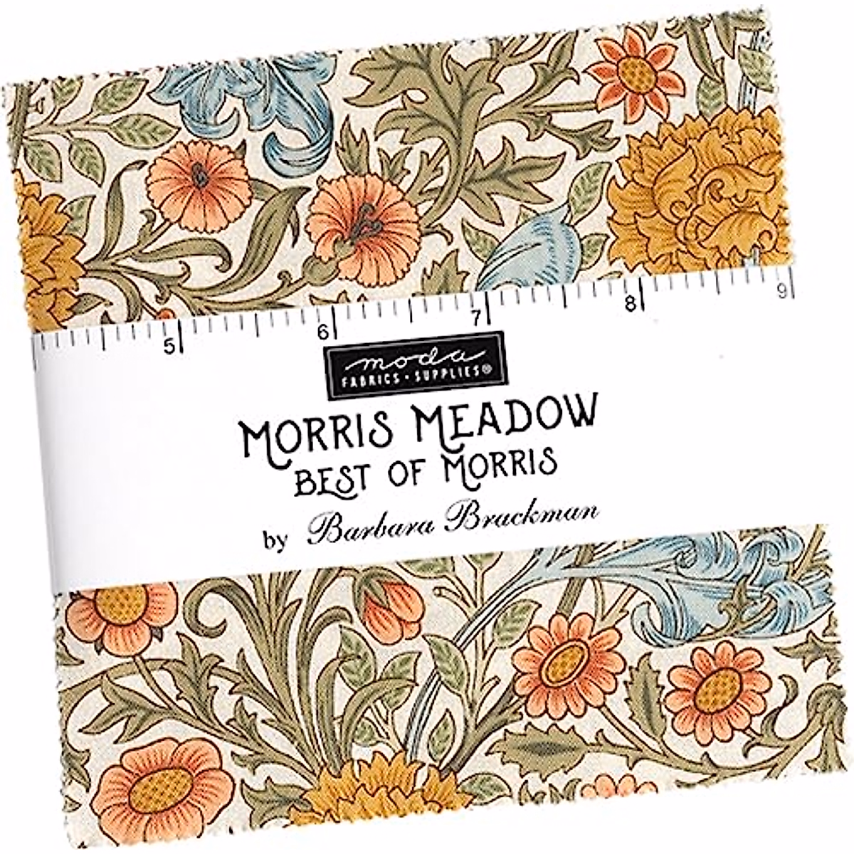 Morris Meadow Charm Pack by Barbara Brackman; 42-5" Precut Fabric Quilt Squares