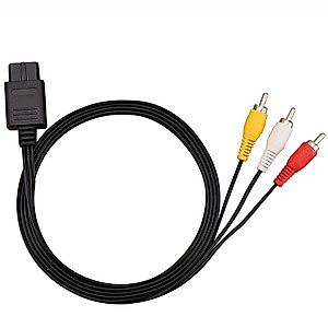 AV Cable Composite Video Cord Compatible with Nintendo 64/N64/GameCube/Super Nintendo SNES TV Game(6 Feet)