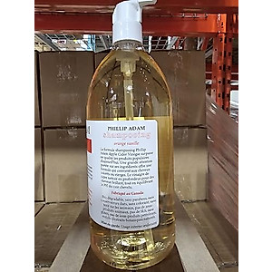 Phillip Adam Orange Vanilla Shampoo - Enriched with Apple Cider Vinegar - Boosts Shine - For All Hair Types - Sulfate Free & Paraben Free - 33.8 Ounce