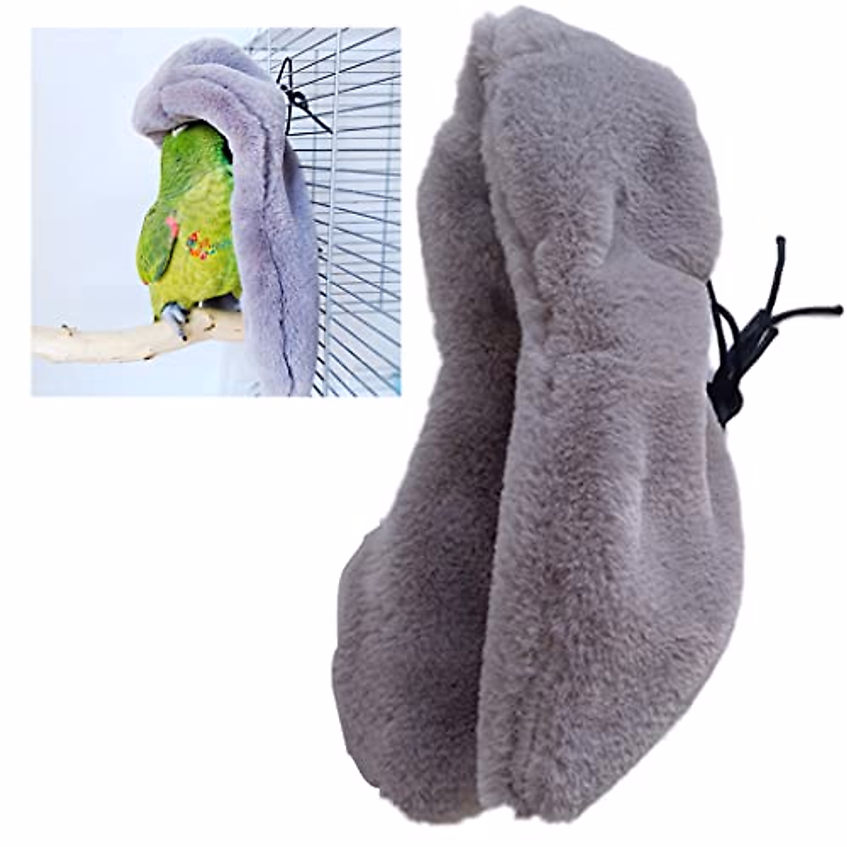 n Comfortable Fleece Bird Blanket for Cage, Cozy Corner for Parrot Cage Warm Bird Bed in Birdcage Cuddle Nest Hanging Bird Toys