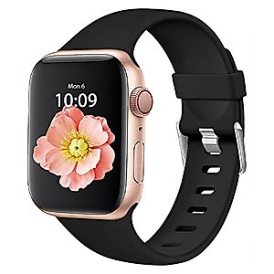Haveda Compatible for Apple Watch Band 41mm 38mm 40mm 45mm 42mm 44mm, Soft Silicone Sport Replacement Strap Compatible with iWatch SE Series 7 Series 6/5/4/3/2/1 Women Men