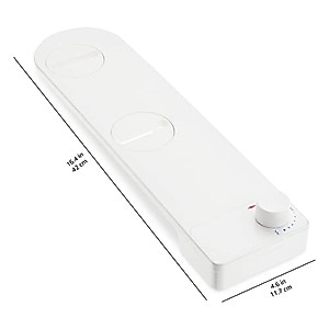 Amazon Basics Nonelectrical Bidet Attachment for Toilet with Water Adjustment, Slim, 16.42" x 4.61" x 3.5"