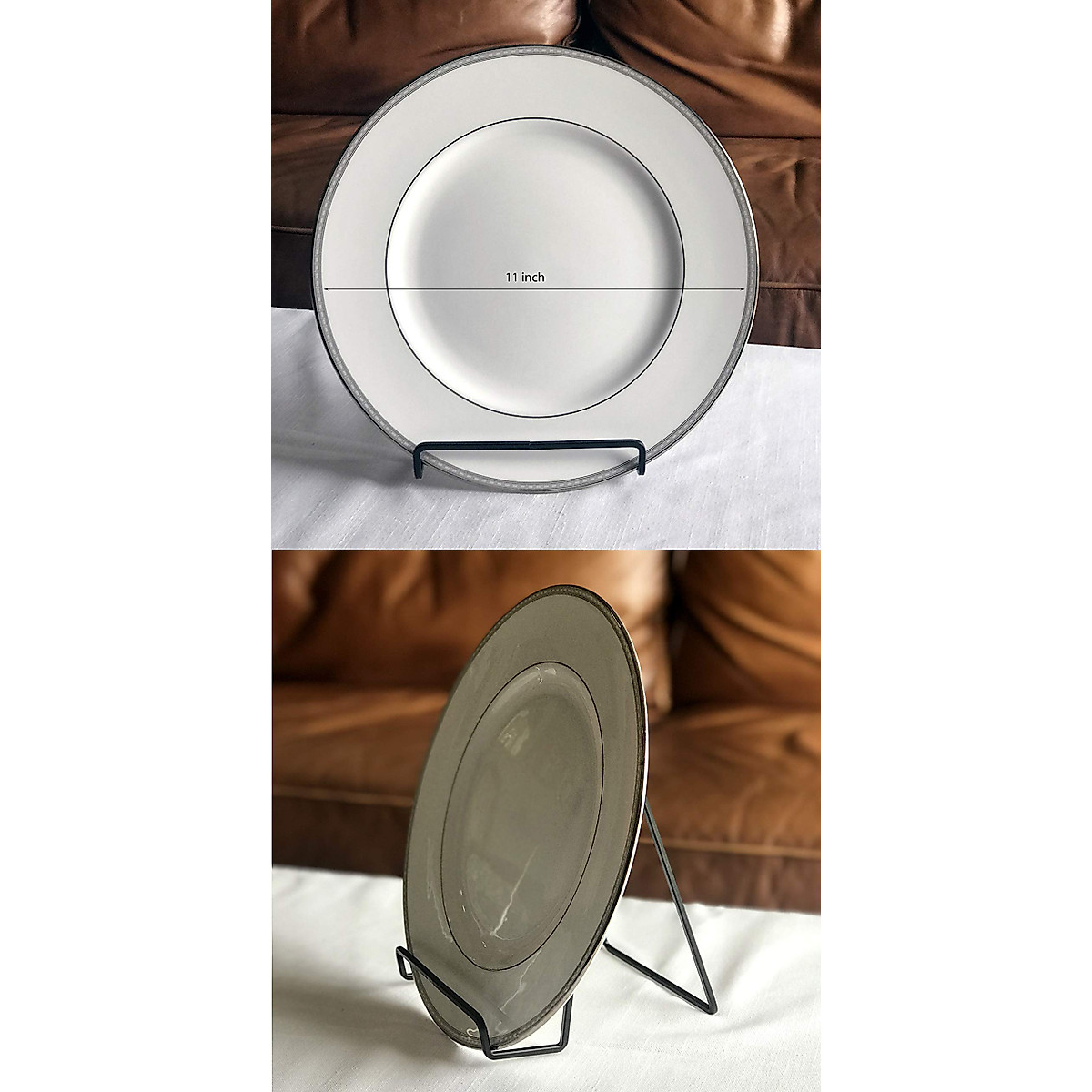 Tetra-Teknica (4 Pack) DS03-B 6" Square Wire Display Stand for Plate, Artwork, Picture Frame, Plaque and More (Black)