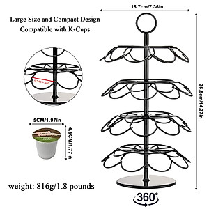 SHURFFY Coffee Pod Carousel Holder Organizer Compatible with 36 Cup Pods