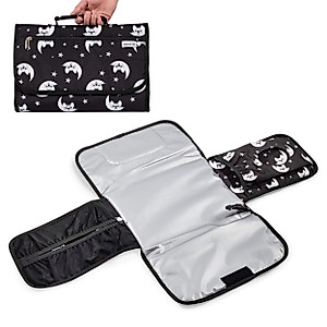 Mista Zee Baby Changing Pad with Diaper & Wipe Pockets - Car Diaper Changing Pad - Waterproof Easy to Clean & Foldable - Unisex Portable Changing Pad for Infant Girls & Boys