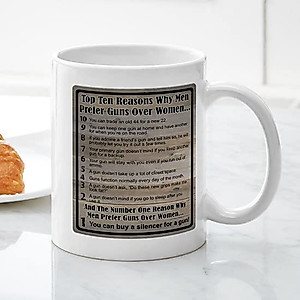 CafePress Men Prefer Guns Mug Ceramic Coffee Mug, Tea Cup 11 oz
