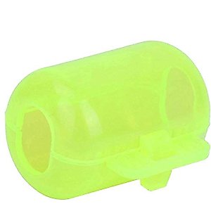 50 Pcs Plastic Fishing Hook Box Clamshell Fluorescent Yellow Squid Lure Hook Box Cover Case Fishing Accessory Tackle Box(Small)