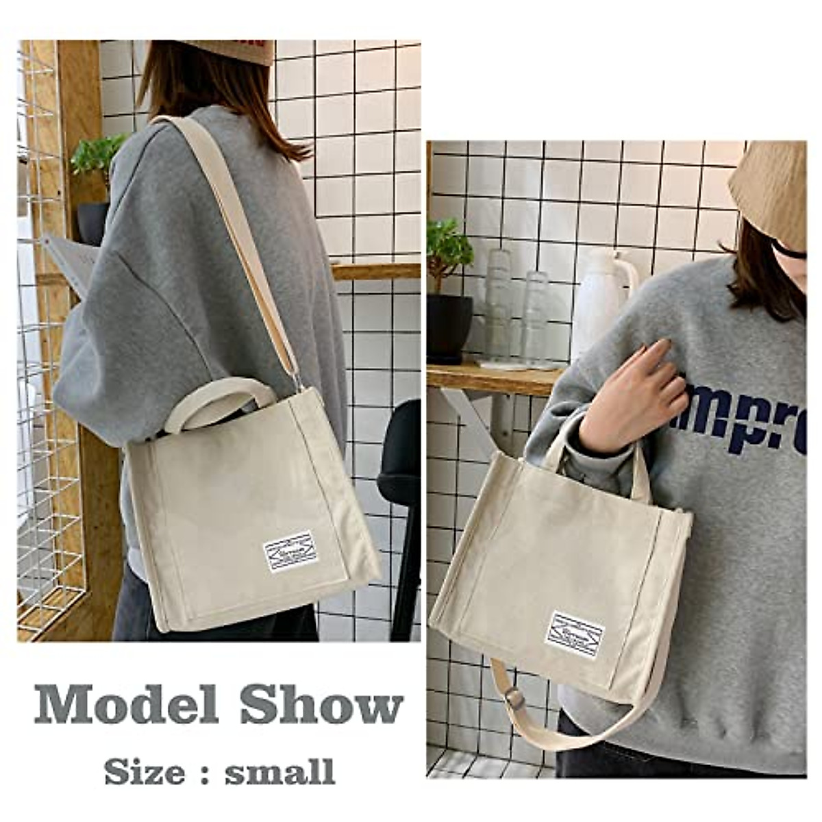 UERRUAM Tote Bag Women Aesthetic Corduroy Bags Small Cross Body Bag Purse for Women Mini Handbags Everyday Bag Hobo Bag