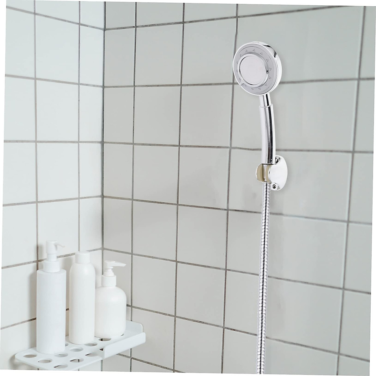 jojofuny 3 Sets Shower Head Showering Spray Head Showerhead Kitchen High Pressure Rainfall Spray Bath Kits Wood Led Base Magnetic Soap Holder Caps Bathroom Head Toilet Abs Suit Handheld