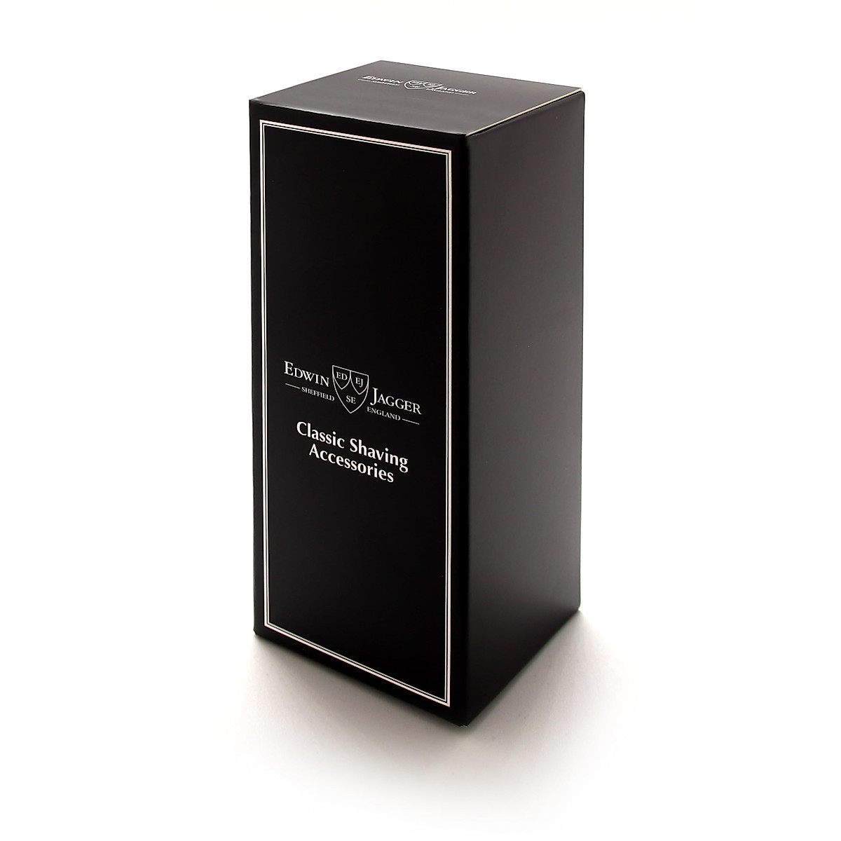 Edwin Jagger Simulated Horn Pure Badger Hair Shaving Brush with Nickel Plated Collar and End Cap