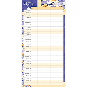Great Big Family Planner | 2024 12 x 24 Inch Monthly Square Wall Calendar | Matte Paper and Sticker Sheet | StarGifts | Planning Organization
