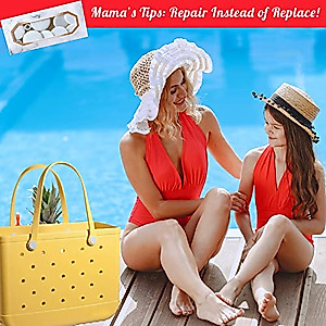 Lopau® Replacement Buttons Compatible with Boggo Bag, 5 Sets Clips for Plastic Handle Strap, Replacement Snap Strap Accessories, Rubber Tote Straps Handles Snap, Repair of Beach Bag and Pool Bag for Women Girls