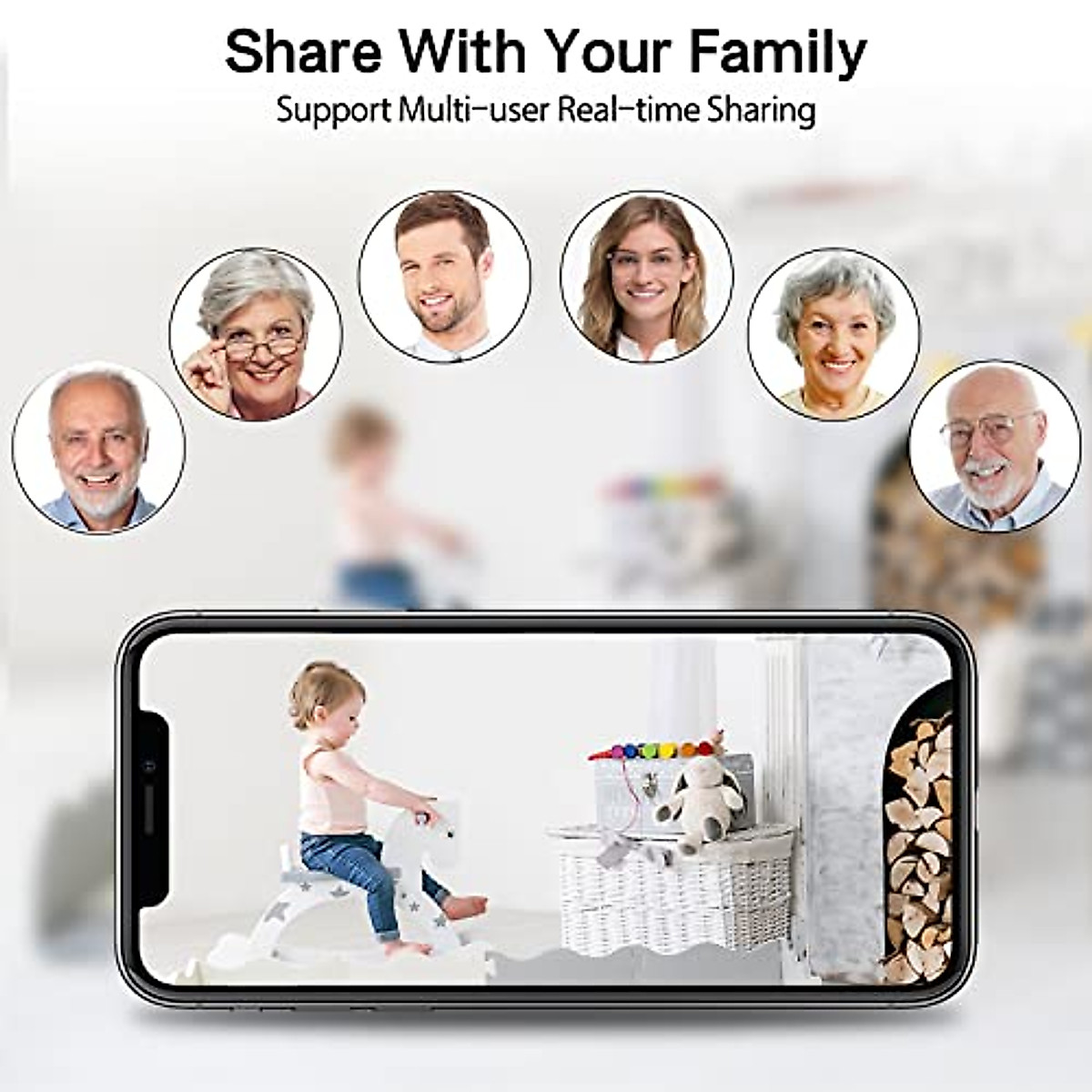 ViewHope Indoor Pet Security Camera - 2K WiFi Pet Camera, 2.4G & 5G Dual Band WiFi Indoor Security Camera 360, Pet Camera with Phone App, Dog Camera with Speaker, Indoor Cameras for Home Security