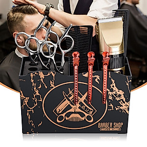 Noverlife Barber Scissors Holder Box, Professional Salon Hairdressing Scissors Rack Holder Storage Organizer for Hairstyling Combs Clips Brushes.