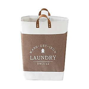 ARIASFAMILY Laundry Basket Large, Foldable Laundry Hamper, Dirty Clothes Basket, Decorative Storage Basket, Hampers bedroom aesthetic, Laundry basket organizer. Deluxe Laundry Hamper., Brown