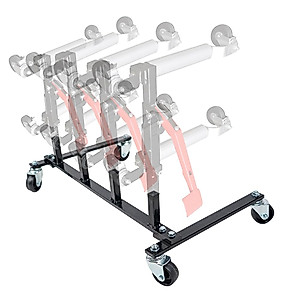 Yeeoy Car Dolly Rack, Hydraulic Trolley Jack Stand Organizer, Jack Stands Holder Storage Rack, 4-Dolly Capacity Black