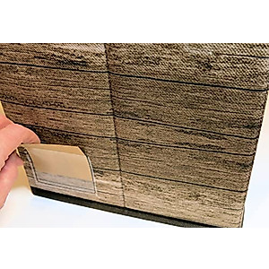 KaleaBoutique KB Foldable Storage Bins with Lids Fabric Collapsible Stacking Boxes, Closet Organizers Storage, Living Room, Laundry Room Bins, Office Home Storage Bins (Set of 3 Bins, Reclaimed Wood)