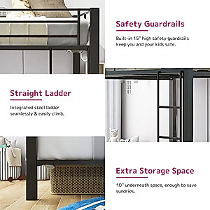 ACME FURNITURE Kaleb Queen/Queen Bunk Bed - 38015 - Sandy Black