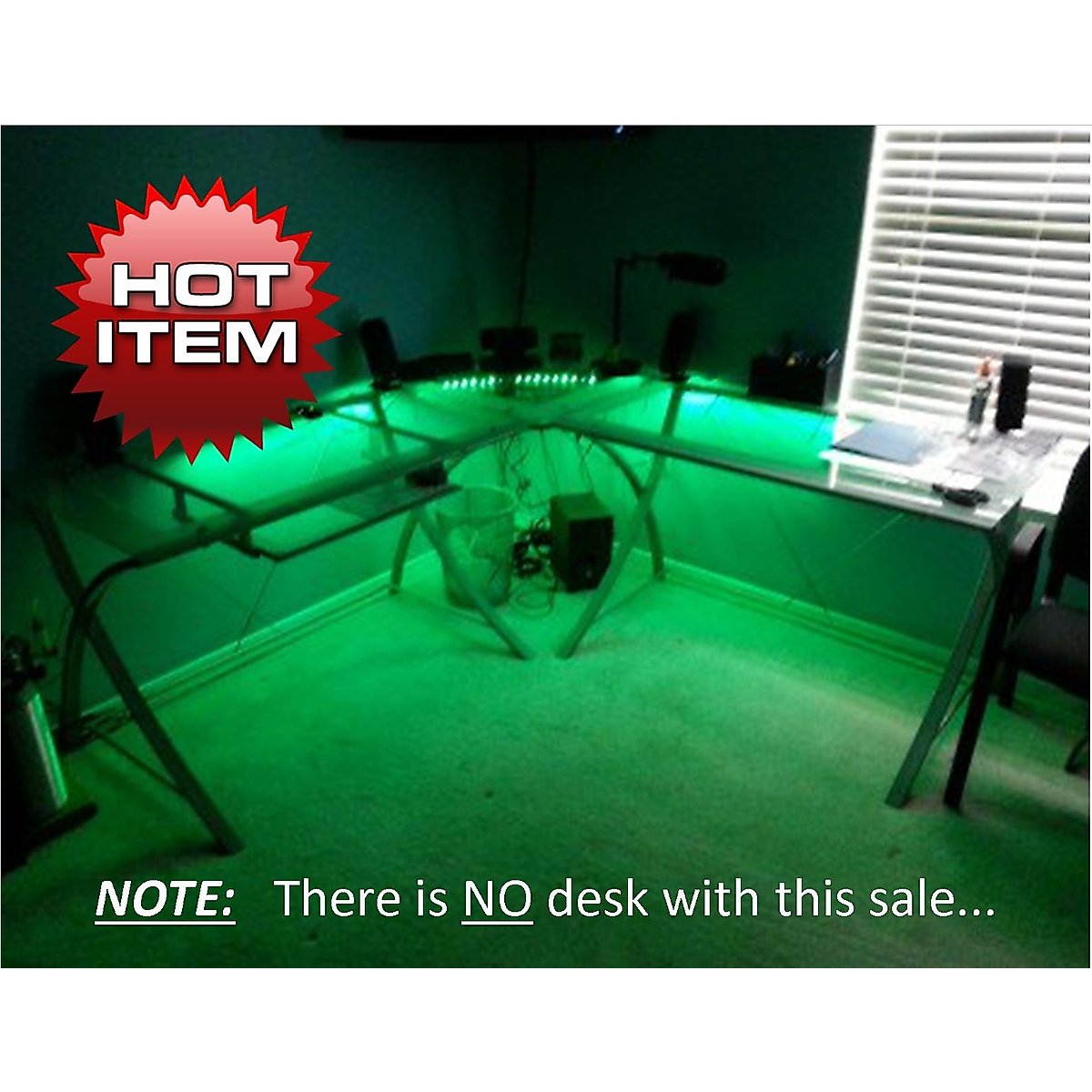 CH Multi Color - Gaming Desk/Gamer Desk/Computer Desk/LED Lighting kit - 8ft - Remote Control - Color Selectable - with Effects