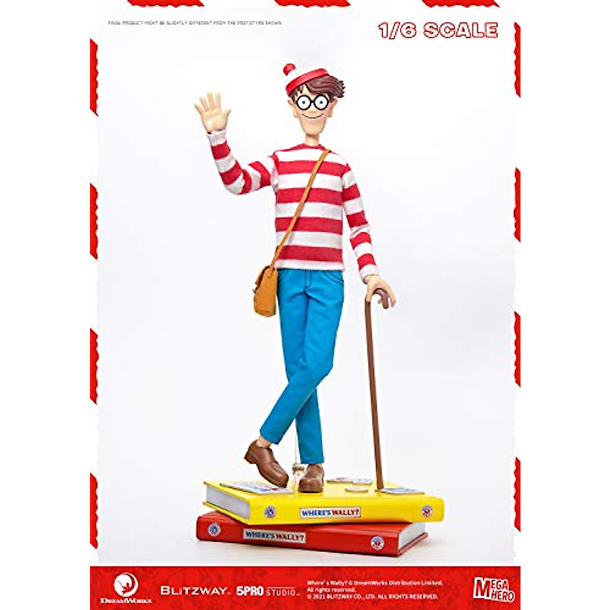 Blitzway - Where's Waldo? - Waldo 1/6th Scale Action Figure, 5Pro Studio MEGAHERO Series
