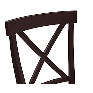 5 Pieces Dining Table and Chairs Set, Wood Kitchen Set with Round Marble Veneer Top Dining Table and 4 Chairs, Rustic Dining Table Set for 4 Persons