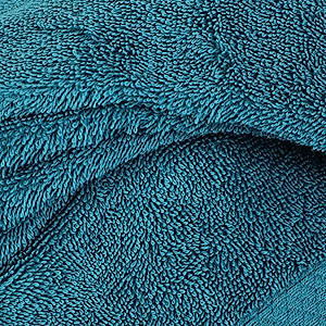 PiccoCasa 100% Cotton Hand Towels, 2 Pack Thick Face Towel Set Design, Super Soft and Highly Absorbent Hand Towel for Bathroom (Teal, 16 x 30 Inch)