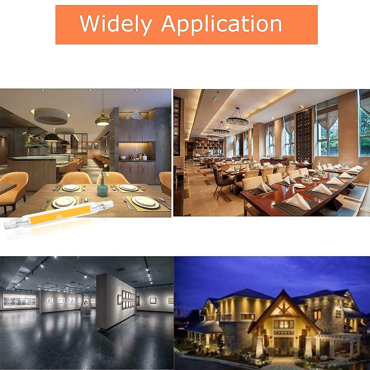 Lxcom Lighting R7s LED Bulb 118mm 20W Double Ended LED Bulbs 120V J Type R7s Floodlight 150W Halogen Bulb Replacement Daylight White 6500K Landscape Lights,2 Pack