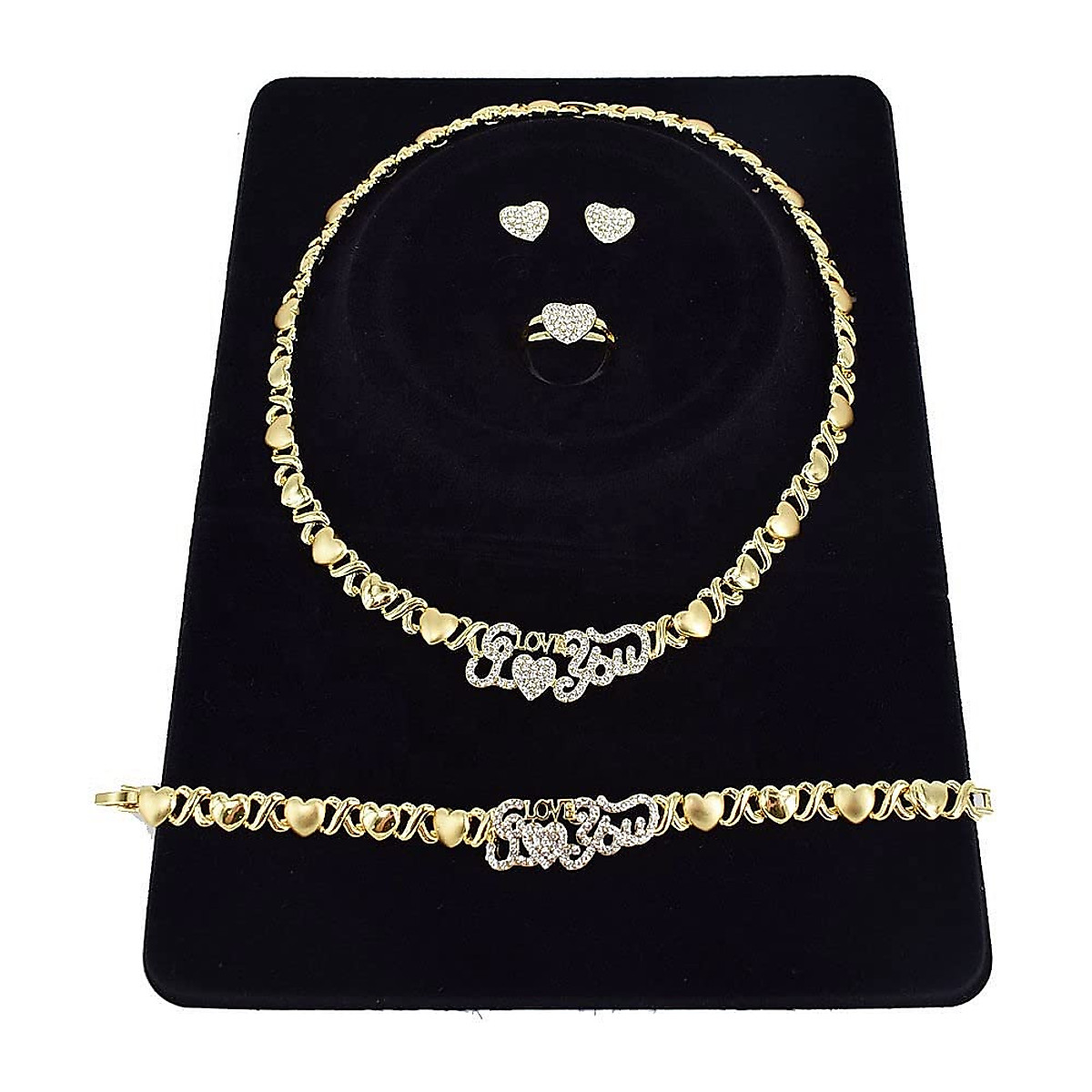 Giffor Jewelry Sets for Women 14K Gold Filled Necklace and Earrings Gifts Bracelets Wedding Jewelry