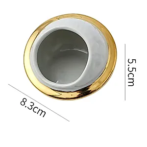 iHOO Hamster Feeding & Water Food Bowls,Planet Shape Ceramic Bowl for Dwarf Syrian Hamsters Gerbils Mice Rats Small Animals(Planet Type 2)