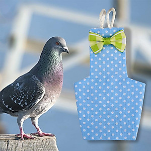Leftwei Romantic Valentine's Day Diaper Birds Nappy, Parrot Diaper, Nappy, Pet Bird Clothes, Flying Bowknot Costume, for Household(Blue, S Code)