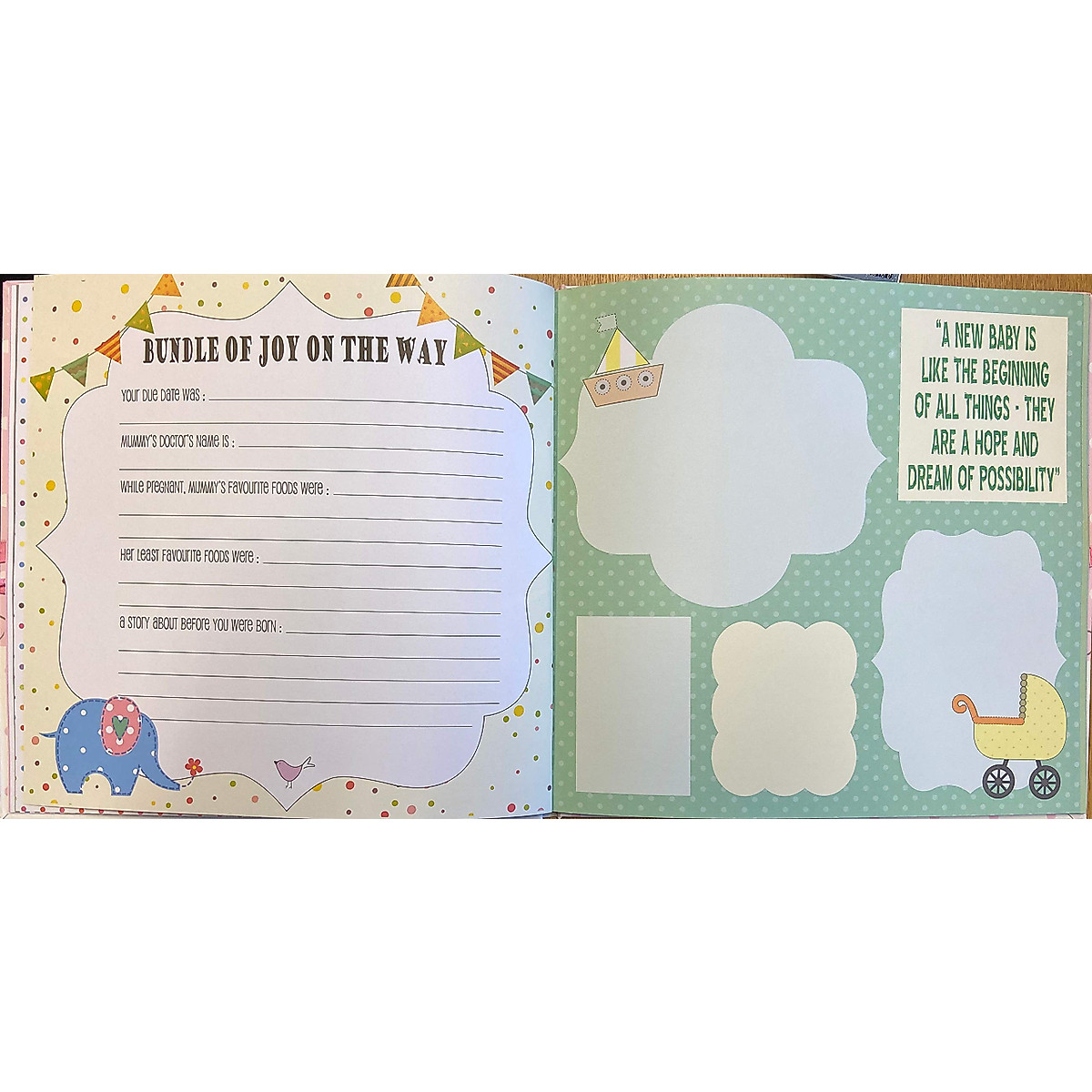 Baby's My First Year Record Log Book to Commemorate Birth Through Their First Year on Earth - Blue