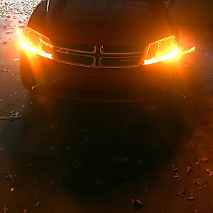 Alla Lighting 2800lm 3156 3157 LED Turn Signal Lights Bulbs, Amber Yellow T25 4157 5702 3457 AK 3757 NAK Blinker Lamps Replacement Xtreme Super Bright 12V 5730 33-SMD