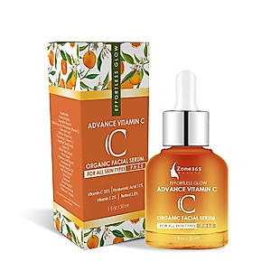 Zone - 365 Vitamin C Topical Face Serum with Hyaluronic Acid, Vitamin E, and Retinol to Remove Dark Spot - 1fl oz