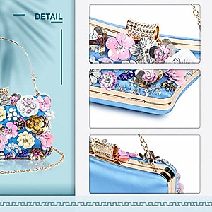 Lanpet Women Clutches Flower Evening Handbag Chain Strap Shoulder Bag
